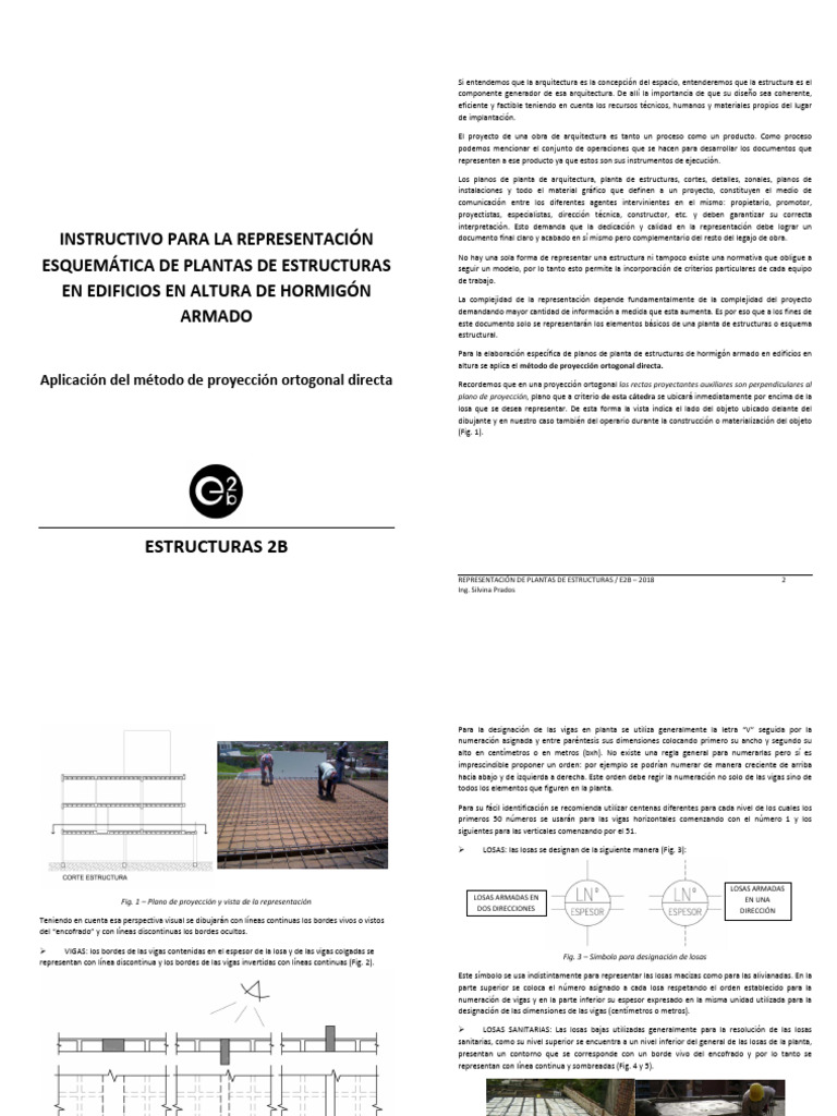 1-Representacion de Plantas de Estructuras - 2018 | PDF | Hormigón ...