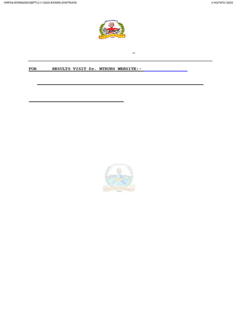 BPT 1st Year Results 2025 Released | PDF