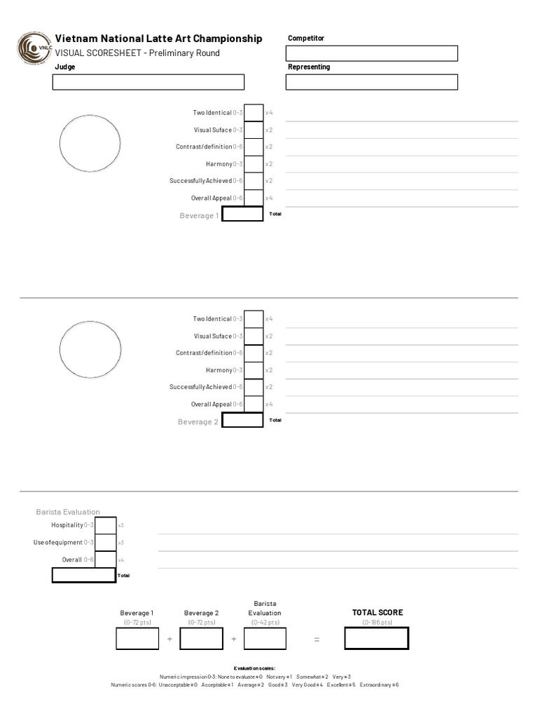 2025 VNLC Visual Scoresheet Prelim | PDF