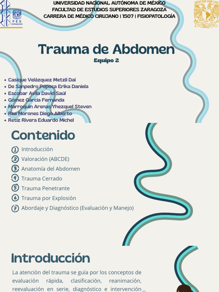 Trauma Abdominal | PDF | Abdomen | Anatomía