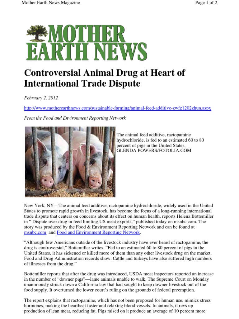 US Selling Drug Laced Pork | PDF | Meat | Animals And Humans