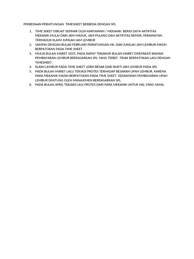 Perbdedaan Hitungan Upah Lembur | PDF