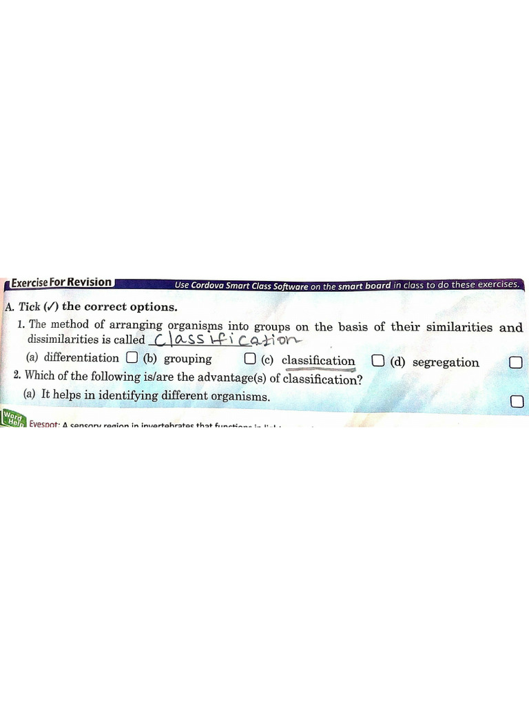 Bio Chapter 2 Exercise | PDF