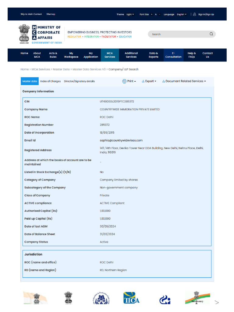 Mca - Certificate | PDF