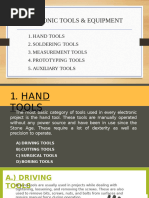 Basic Electronic Tools & Equipment | PDF | Screw | Tools