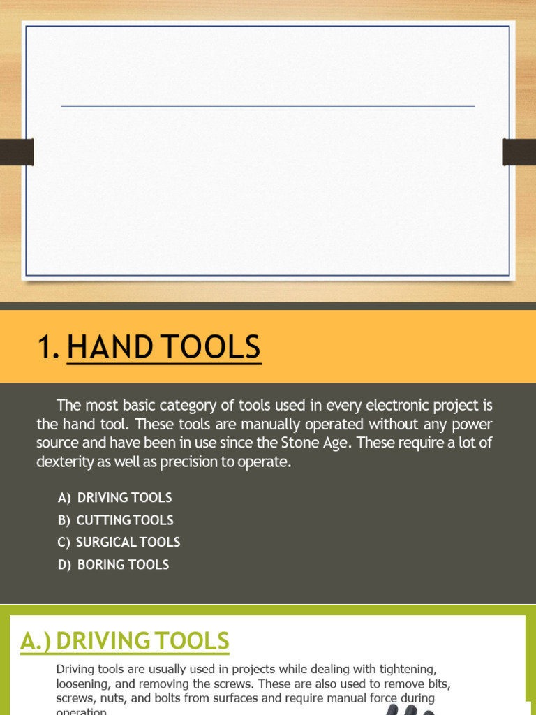 Lesson 5 Basic Electronic Tools and Equipment | PDF | Soldering | Screw