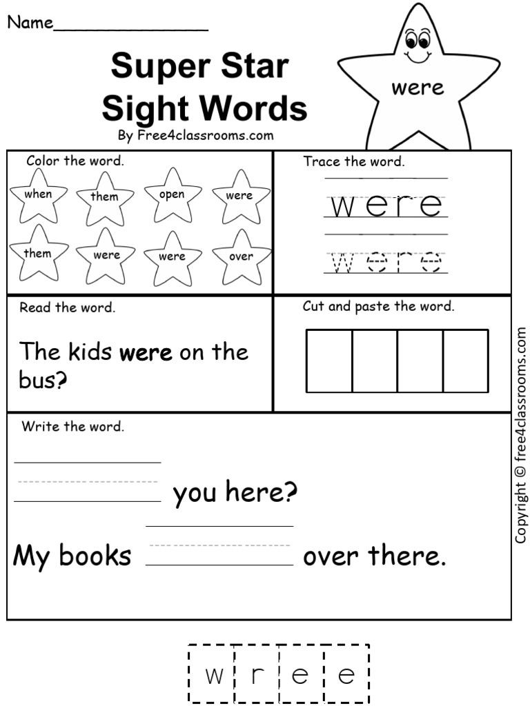 Super Star Sight Words Activities | PDF