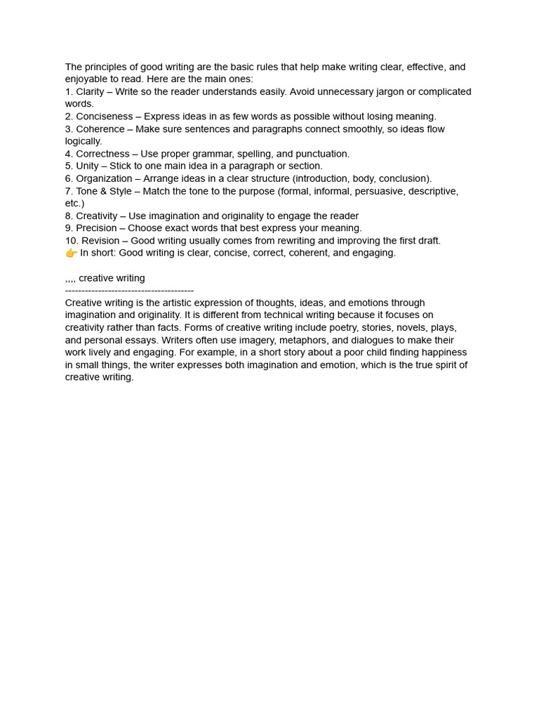 Nite Creative Writing | PDF