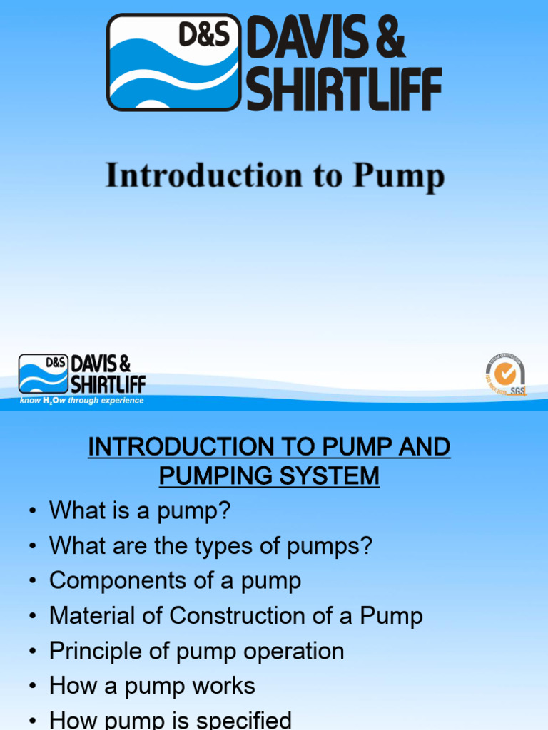 Introduction to Pump Systems and Types | PDF | Pump | Dynamics (Mechanics)
