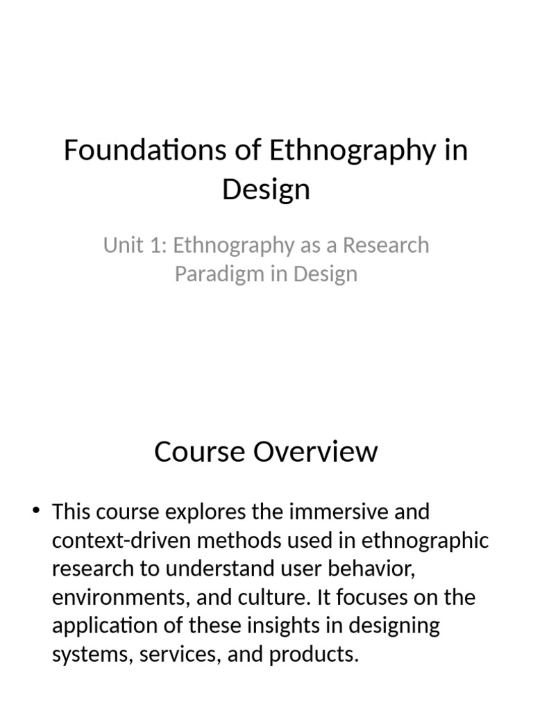 Ethnography Detailed Part1 | PDF | Ethnography | Anthropology