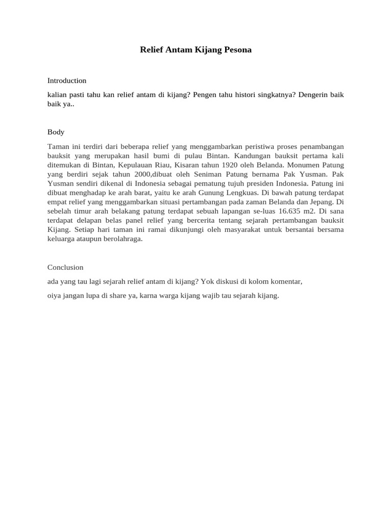Relief Antam | PDF