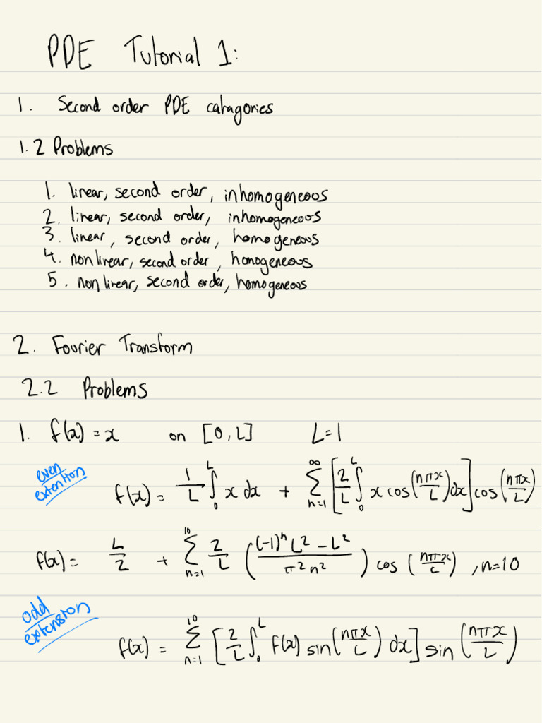 Emma Saxon 3164391 Assignsubmission File PDE Tutorial 1 | PDF | Mathematical Analysis ...