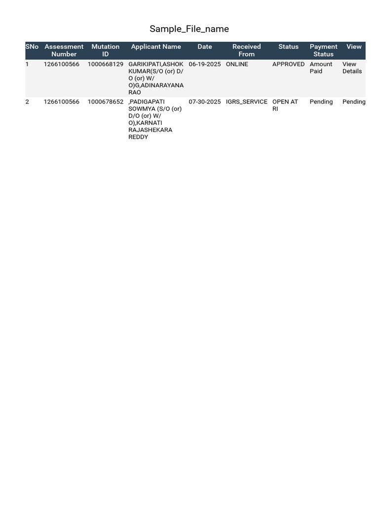 Sample File Name | PDF