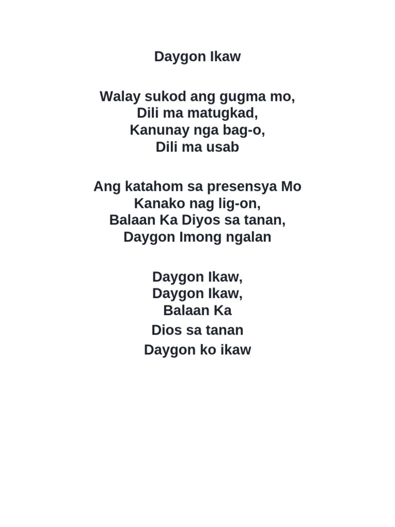 Daygon Ikaw-3 | PDF