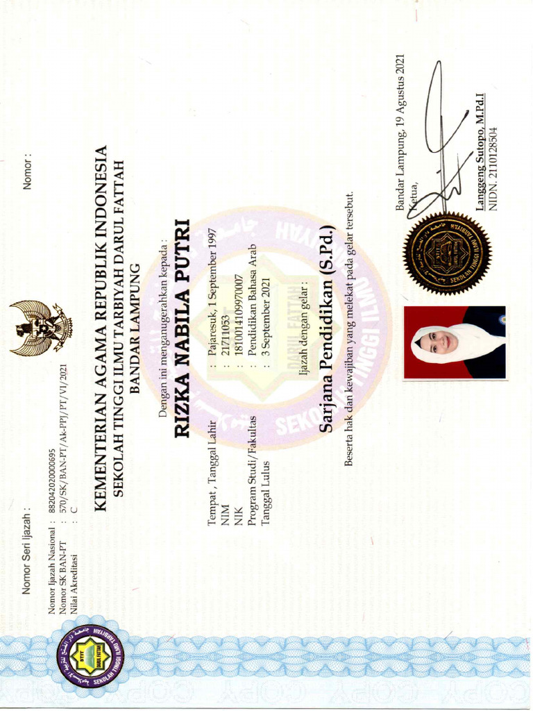 Ijazah_ 202100347462_PBA | PDF