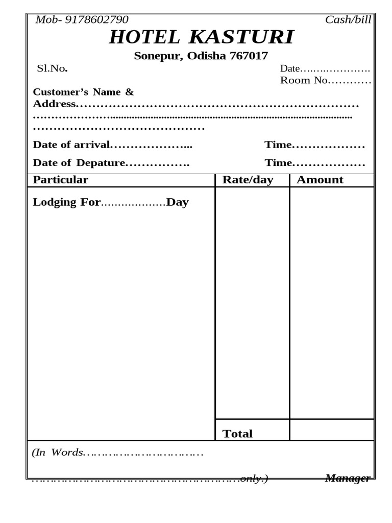 Bill Format | PDF