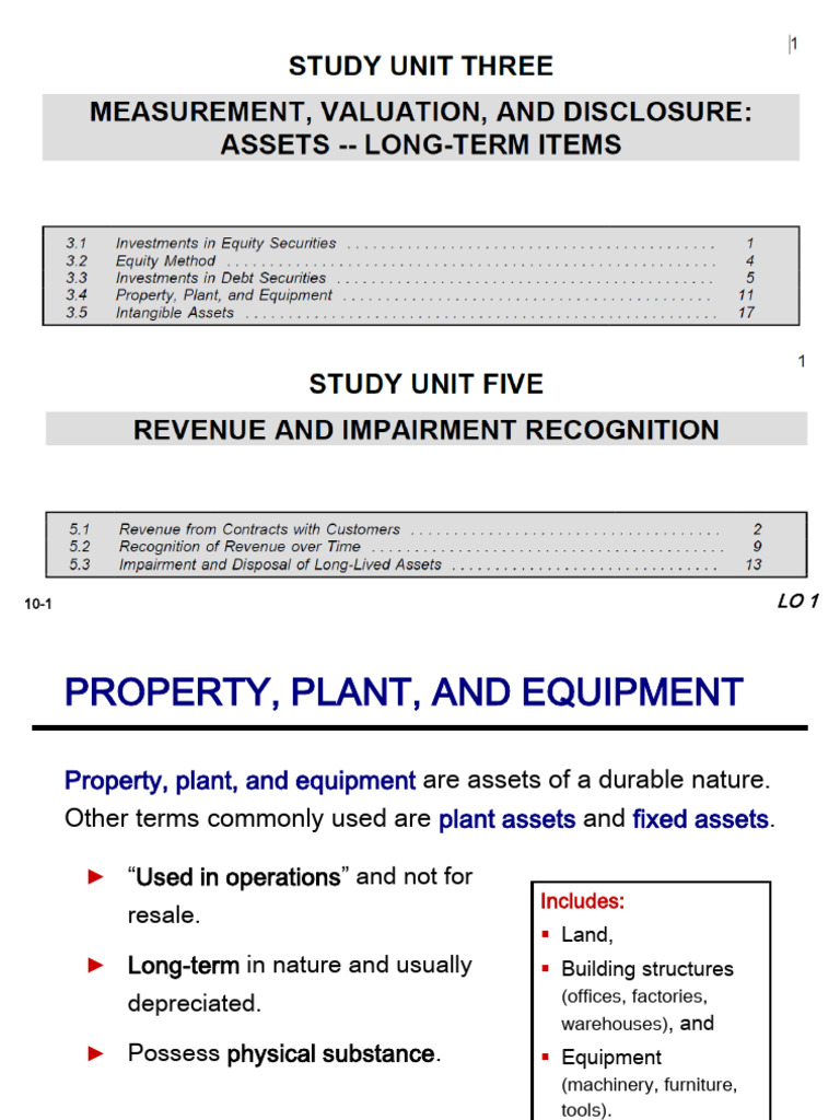 001 Unit Three Property, Plant, and Equipment 2021 | PDF | Fixed Asset ...
