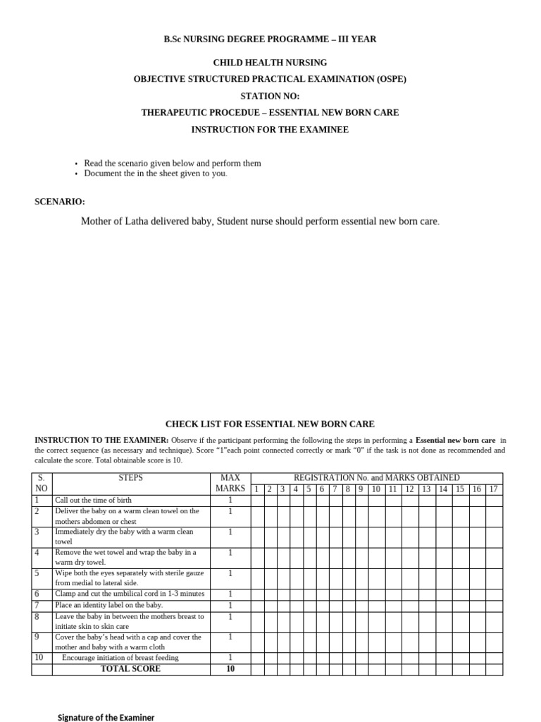 Essential New Born Care | PDF