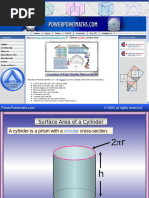 Surface Area of A Cylinder Answers | PDF