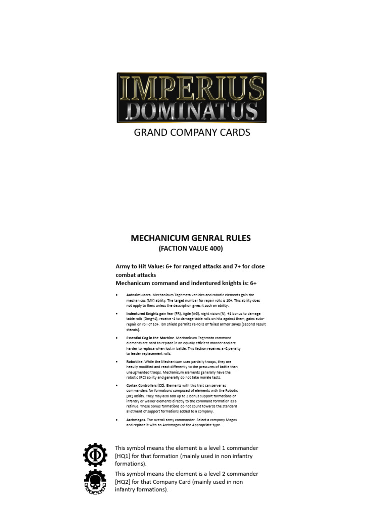 Arlatax Battle Automata Maniple Overview | PDF | Military | Military ...