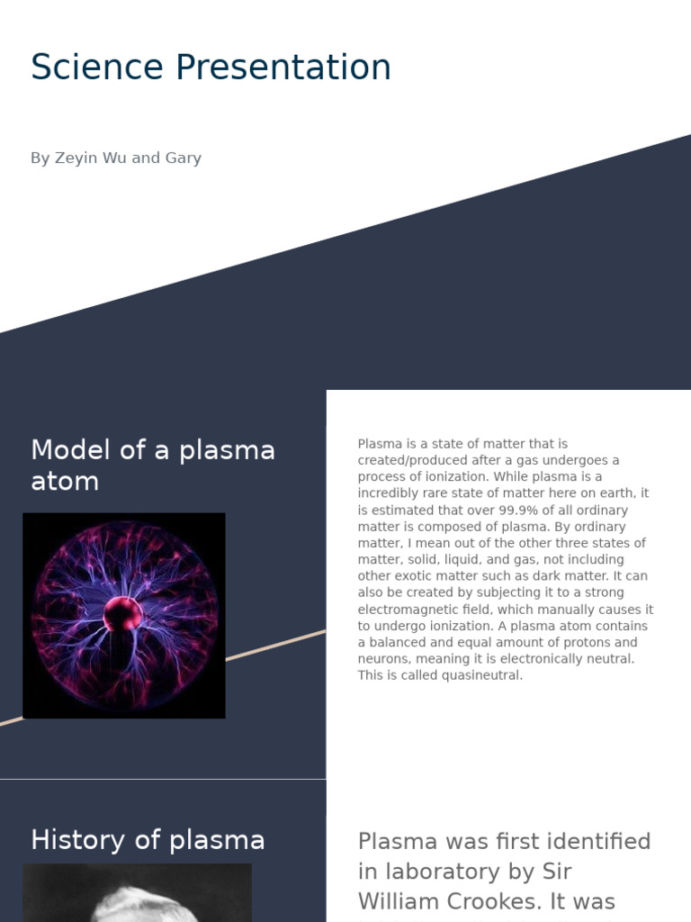 Understanding Plasma: A Unique State of Matter | PDF | Plasma (Physics ...