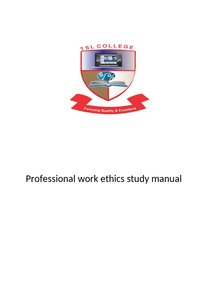 Professional Work Ethics Study Manual | PDF