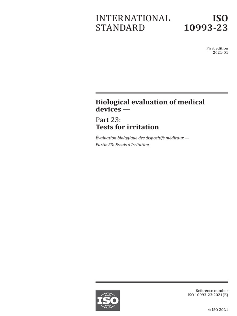 Iso 10993-23 2021 | PDF