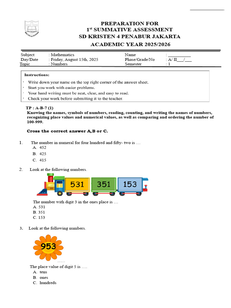 Preparation For 1st Assessment Summative (Grade 2) | PDF | Chess | Chess Theory