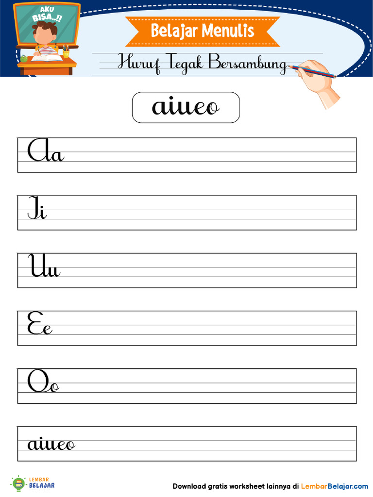 Belajar Tegak Bersambung A-Z | PDF