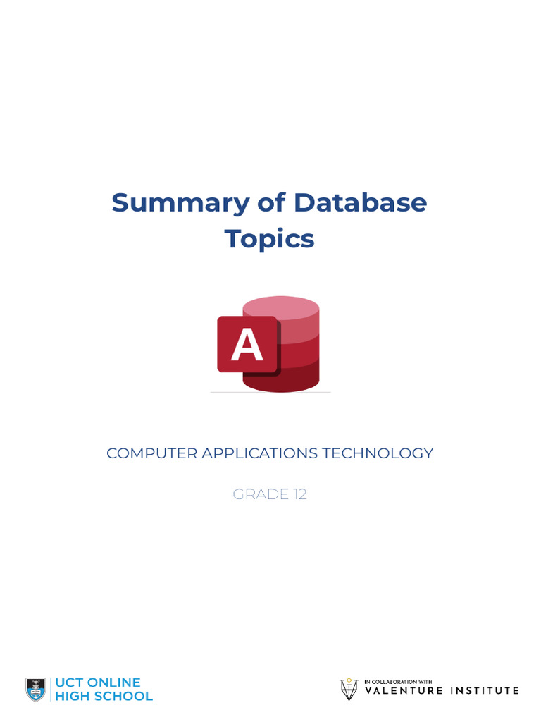 G12 CAT Database Summary | PDF