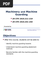 Machine Guarding Safety Standards | PDF | Machines | Safety