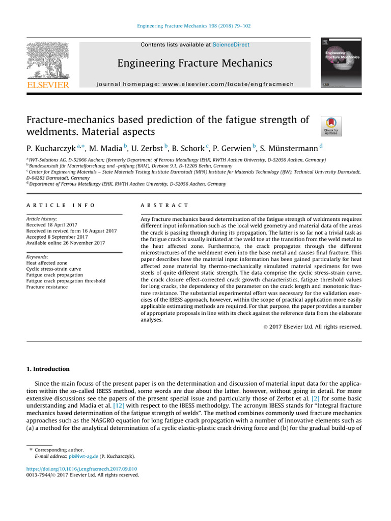 Fracture-Mechanics Based Prediction of The Fatigue Strength of ...
