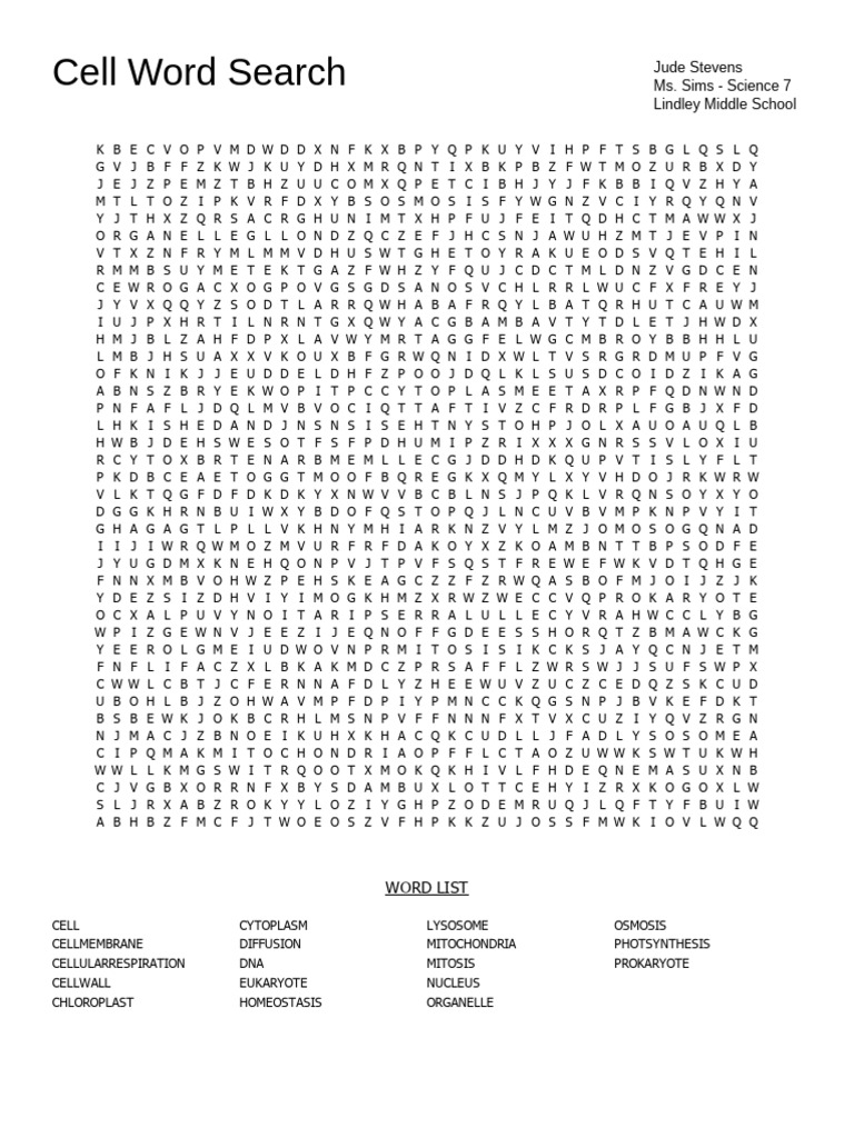 Cell Word Search 1754265385 | PDF