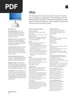 2006 iMac Technical Specifications | PDF | Apple Inc. | Computer ...