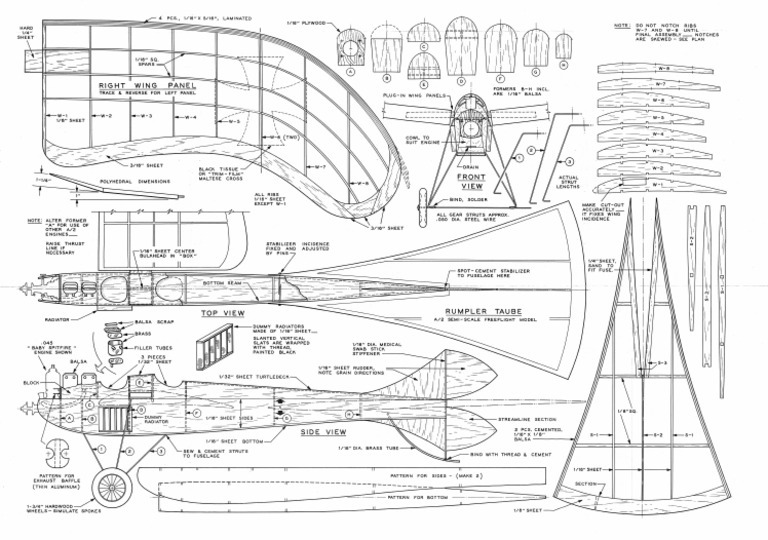 Rumpler Taube Oz2131 34inch | PDF