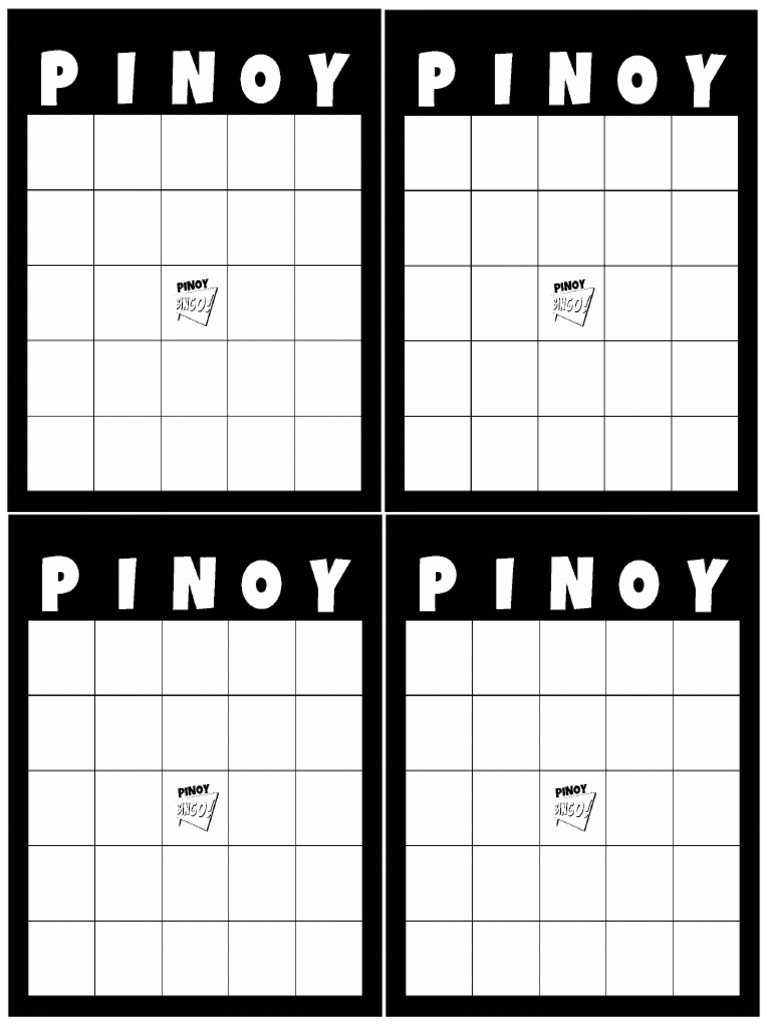 Pinoy Bingo Template | PDF