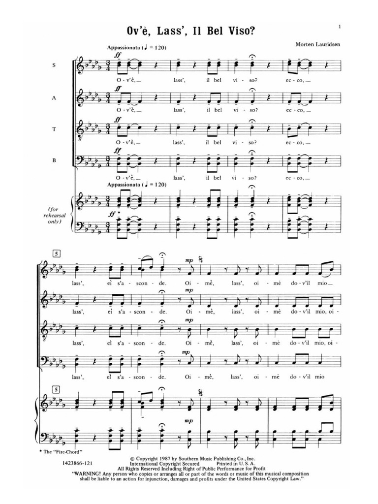 Ov'e Lass', Il Bel Viso | PDF