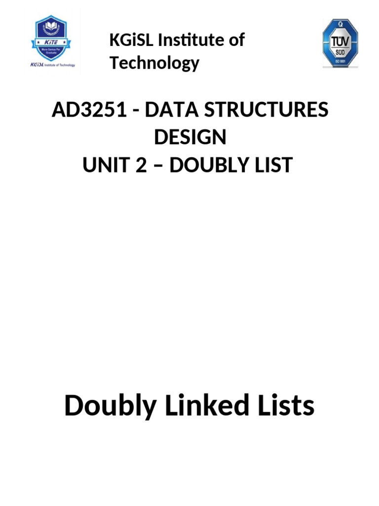 Linked Doubly Lists | PDF | Computer Science | Computing