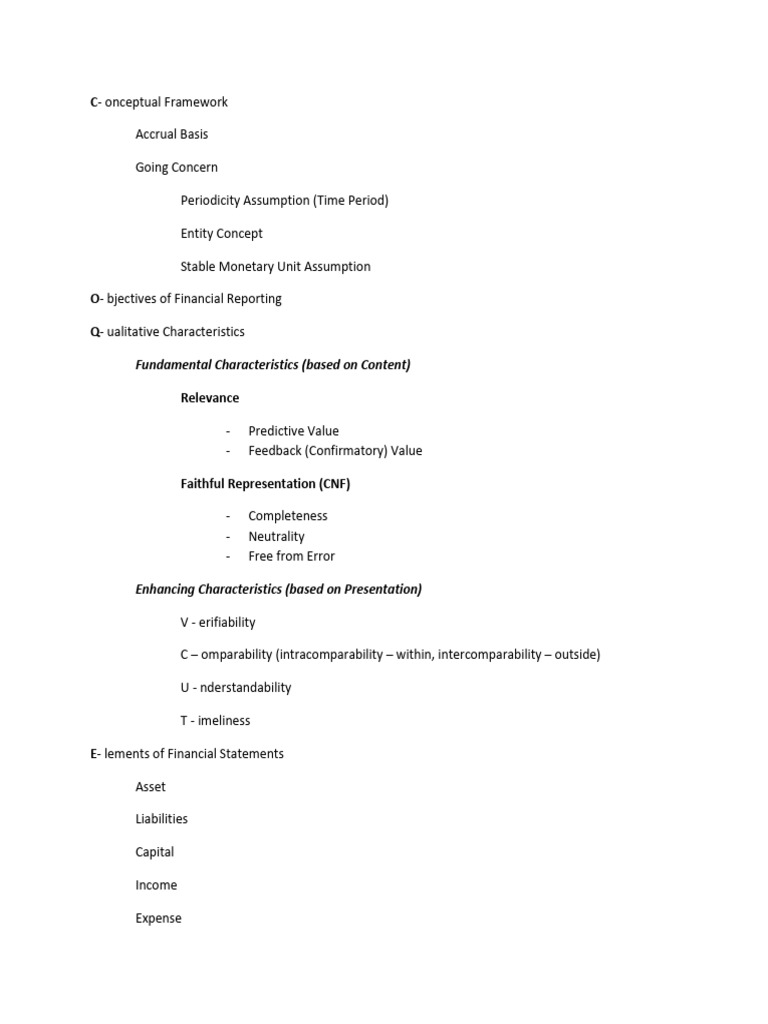Conceptual Framework Summary | PDF