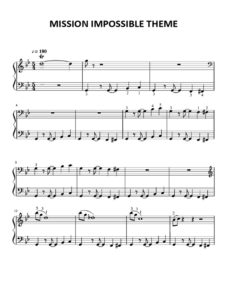 Mission Impossible Theme | PDF