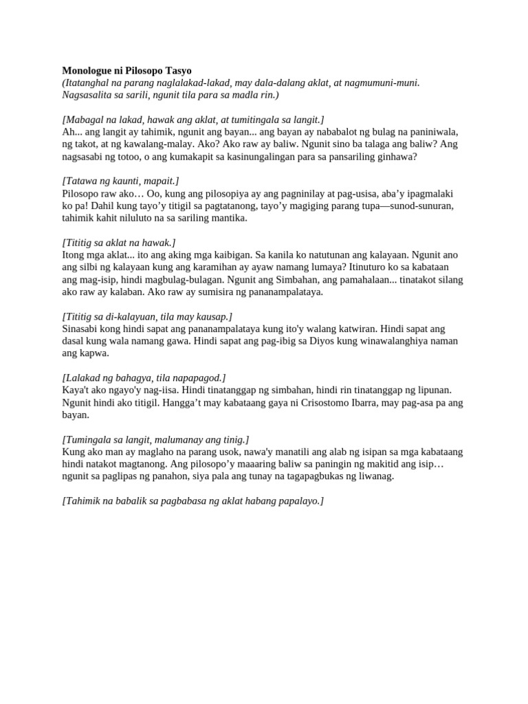 Pilosopo Tasyo | PDF