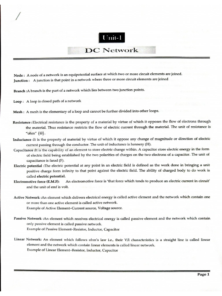 UNIT 1 DC Networks | PDF