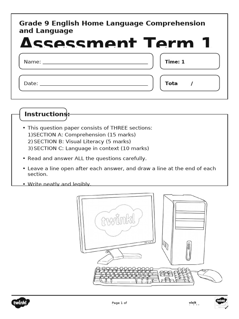 Za HL 1731594903 Grade 9 English Home Language Comprehension and ...