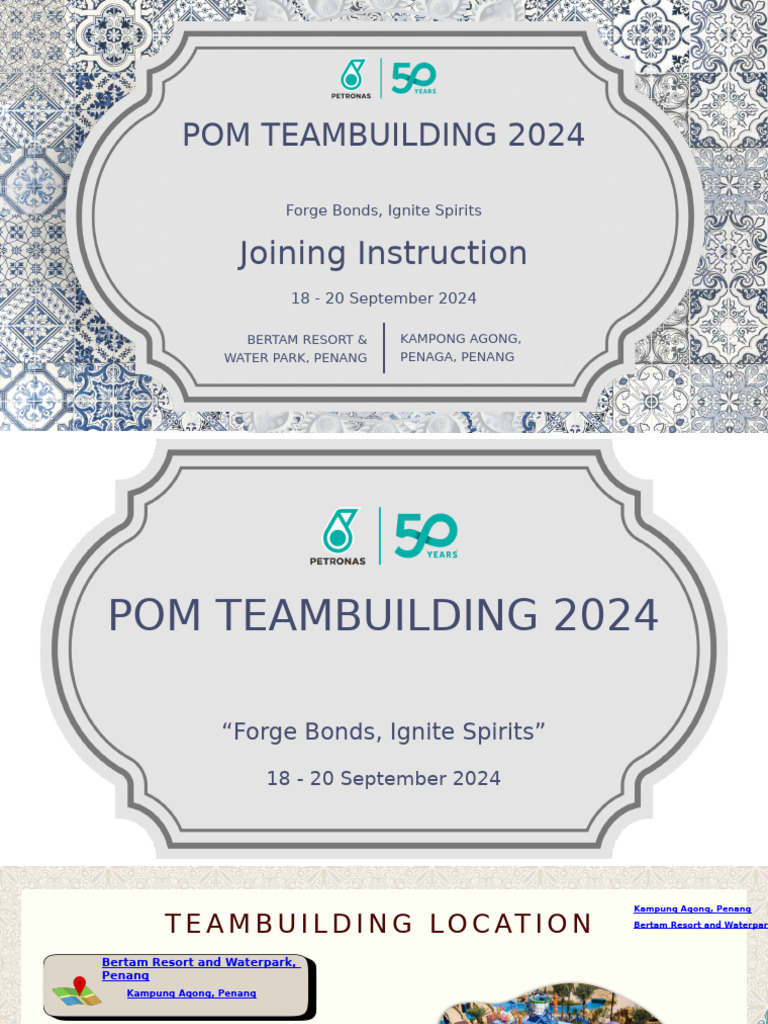 (Joining Instruction) Pom Teambuilding 2024 | PDF