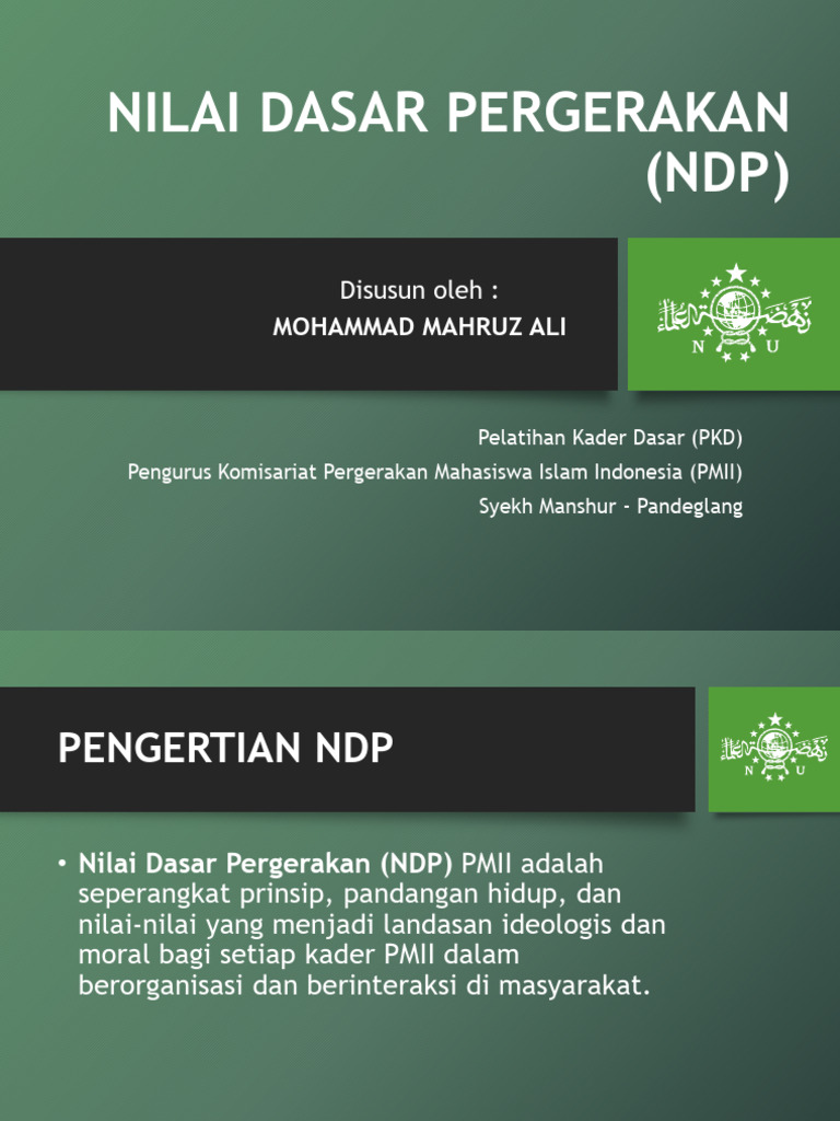 NDP - PKD - Pmii - Cak Ali | PDF