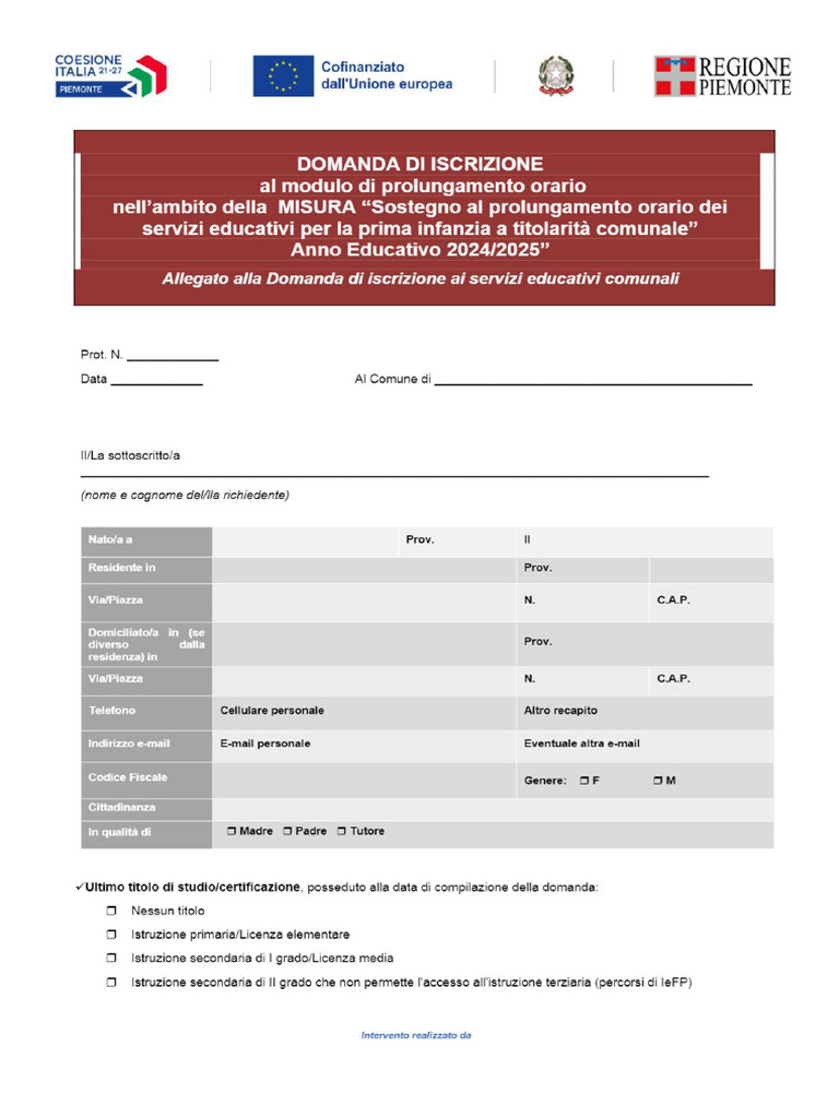 Allegato B Format-1 | PDF