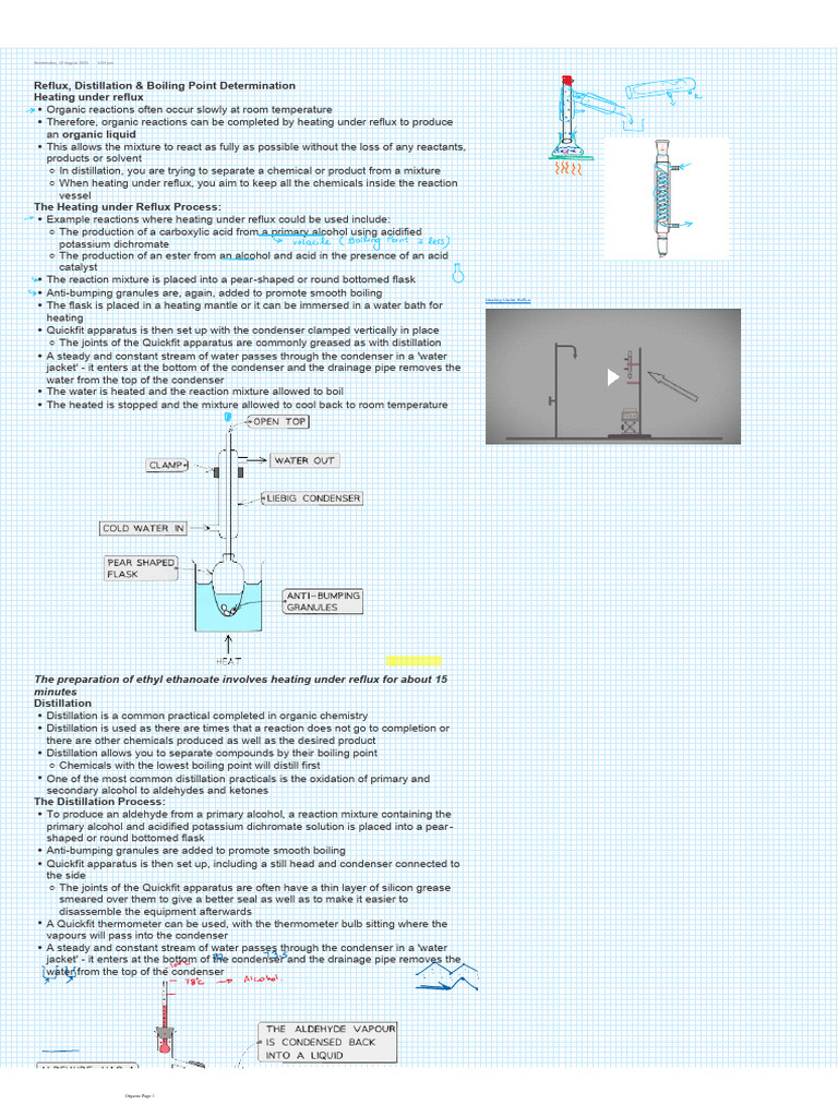 Understanding Heating Under Reflux | PDF | Distillation | Chemistry