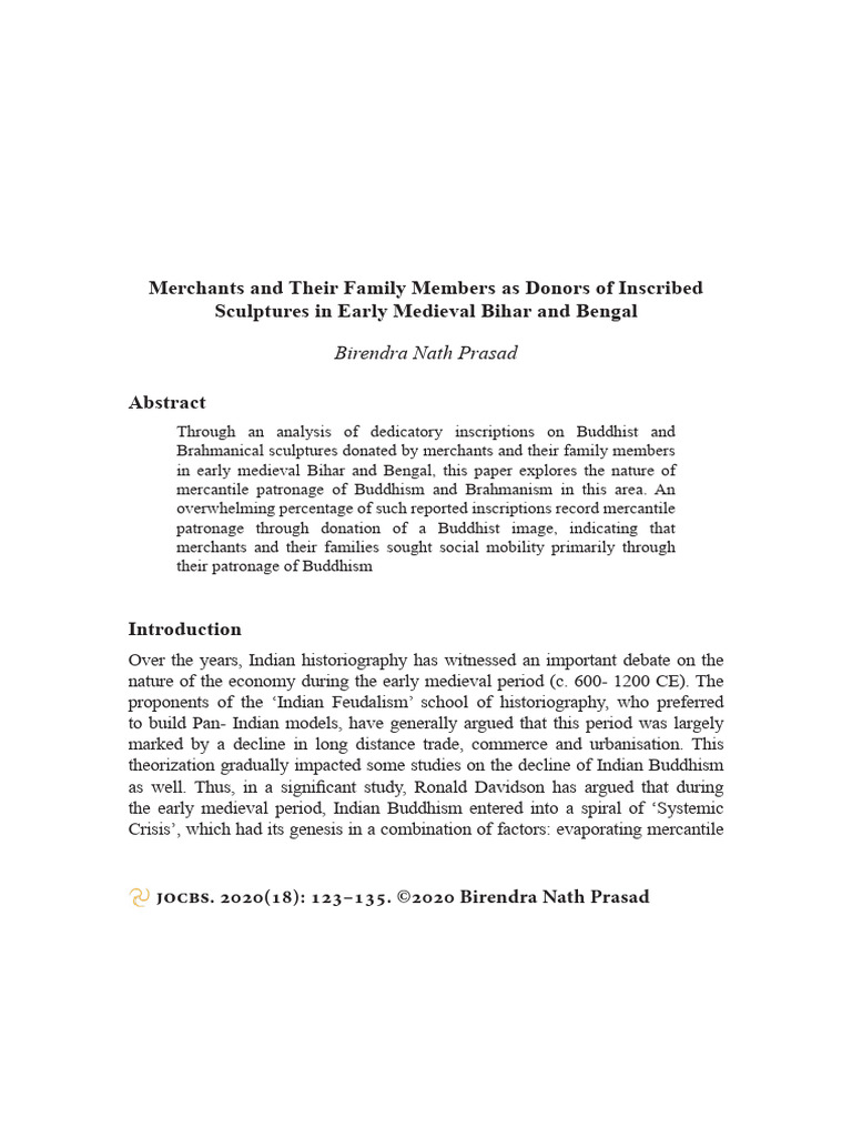 Marchents Birendra Nath Prasad | PDF | Bengal | Vajrayana