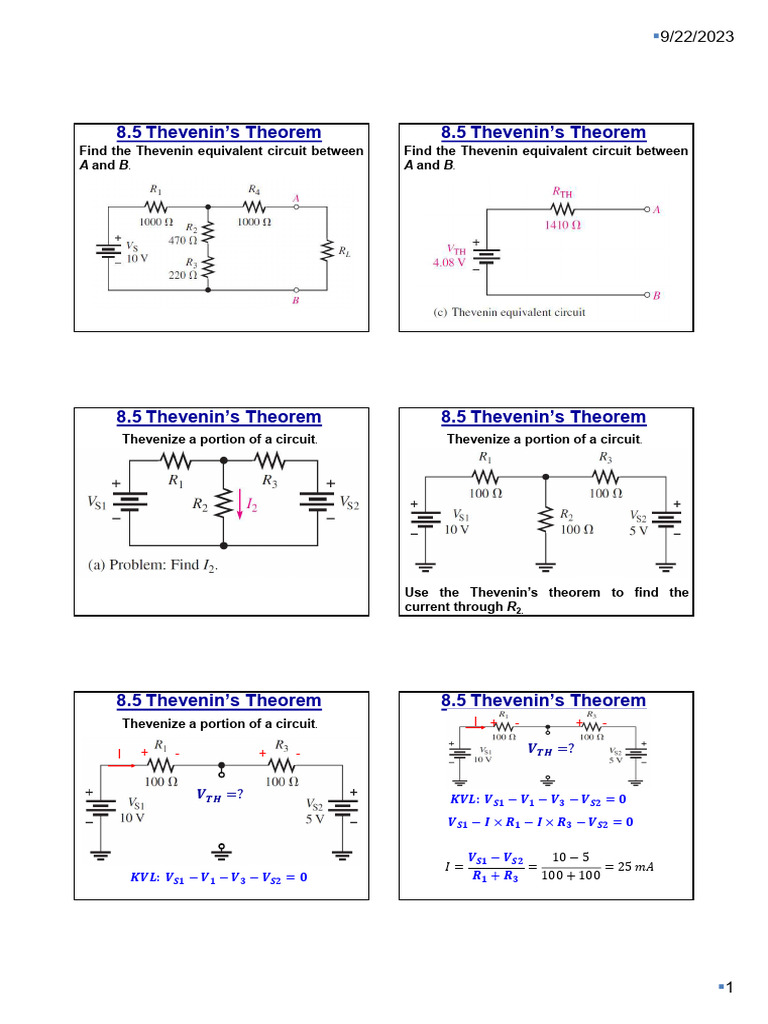 6 - Chapter 8.5 and 8.6 Circuit Theorems Examples | PDF | Computer ...