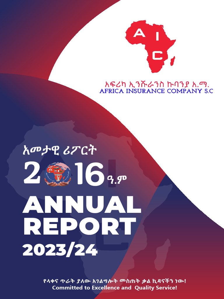 Africa Insurance Company S.C. Annual Report 2023 2024 | PDF | Audit ...